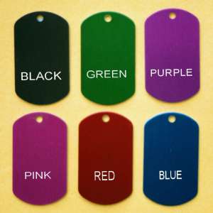 Dog Tags: Color Samples